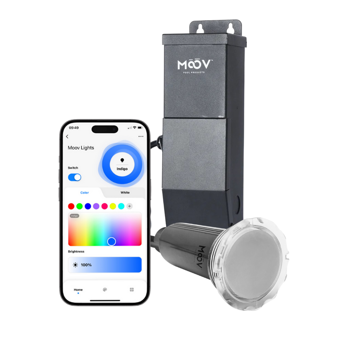 MOOV Mini LED BUNDLE - Light (x1), Transformer & Controller - Lighting – GoPiscine