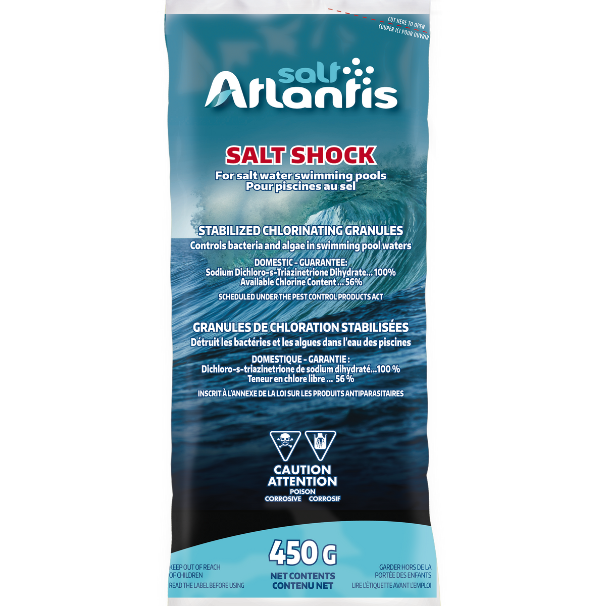 Atlantis SALT SHOCK 450g - Shock Treatment for Saltwater Pool – GoPiscine