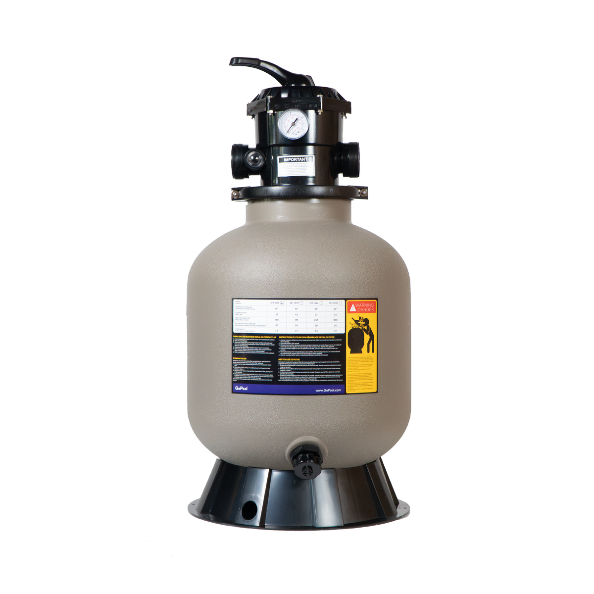GoPool SF1 16'' - Sand Filter for Pool – GoPiscine