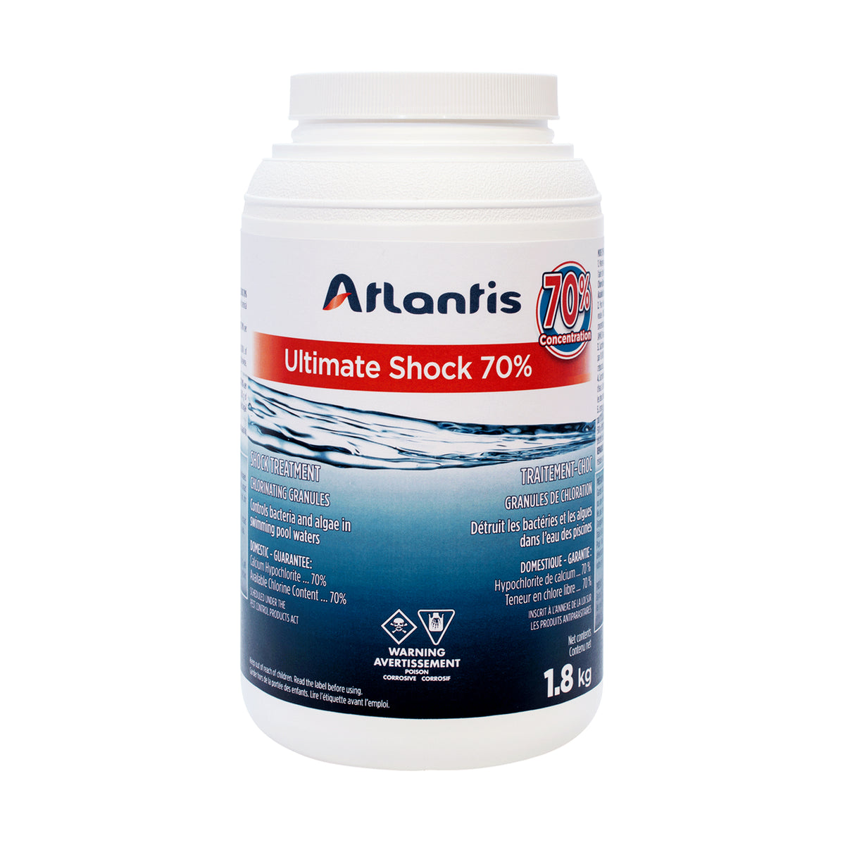 Atlantis ULTIMATE SHOCK 70% - 1.8kg - Shock Treatment with Chlorine ...