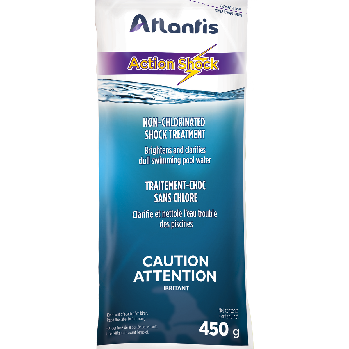 Atlantis ACTION SHOCK 450g - Shock Treatment WITHOUT Chlorine – GoPiscine